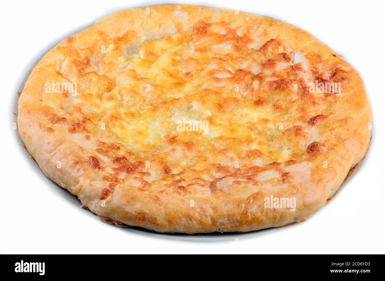 Khachapuri, isolated on white background. Khachapuri is a national ...