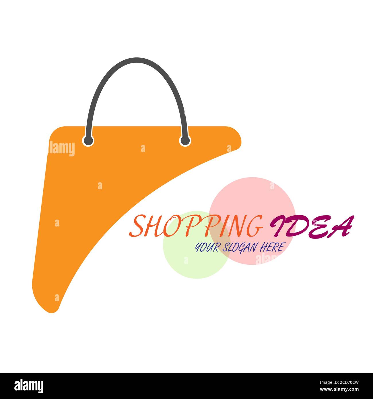 idea of shopping. Color vector illustration for logo, sticker or label ...