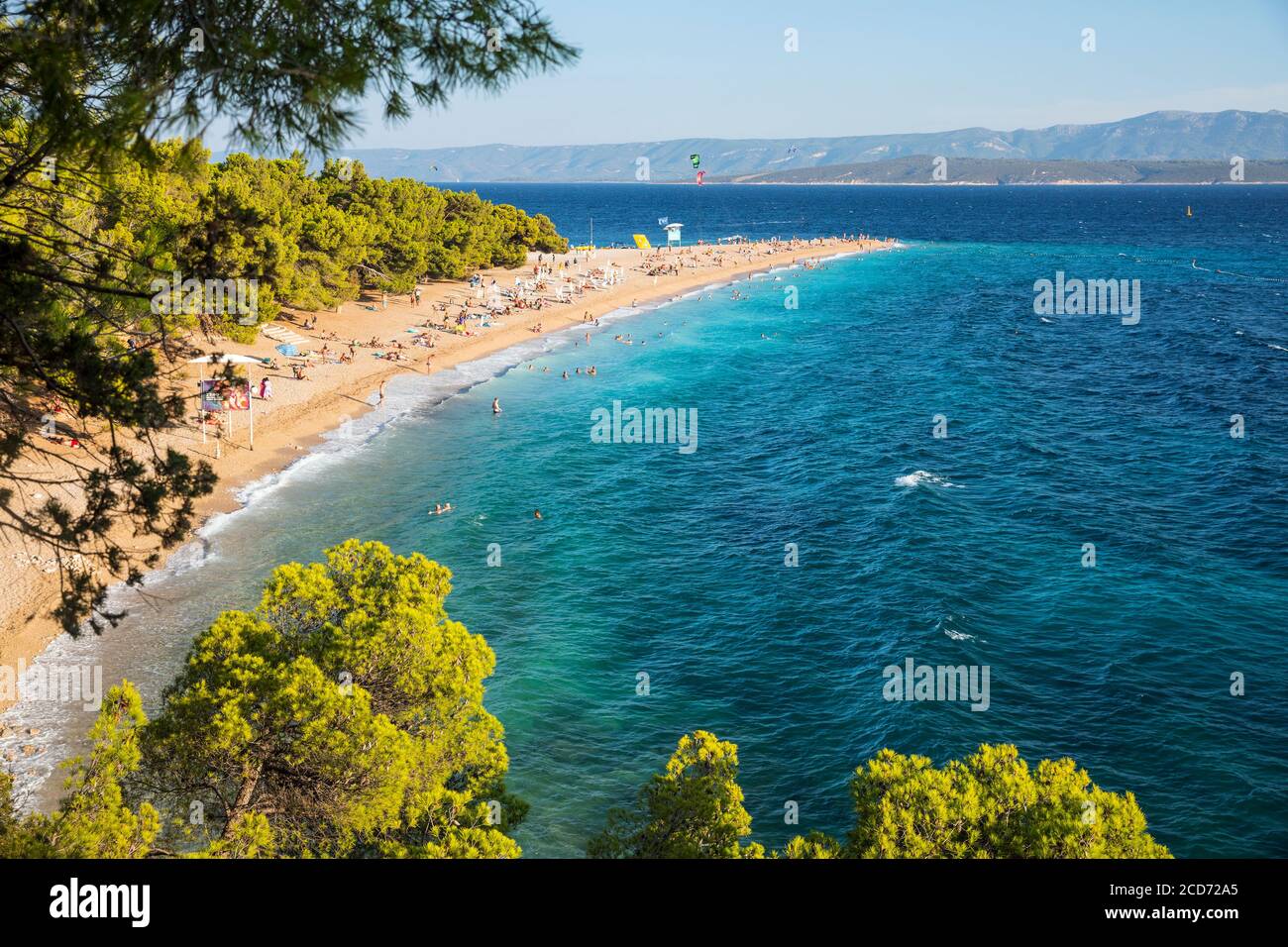 Bol beach Zlatni rat Stock Photo - Alamy