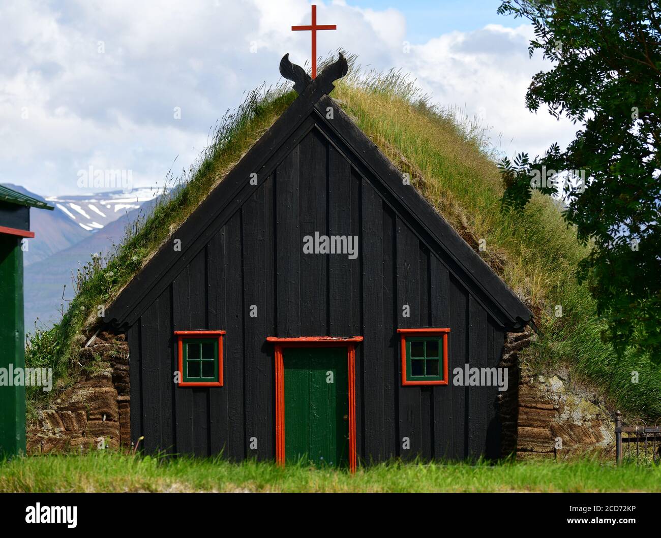 Old turf church at Vidimyri, Iceland Stock Photo - Alamy