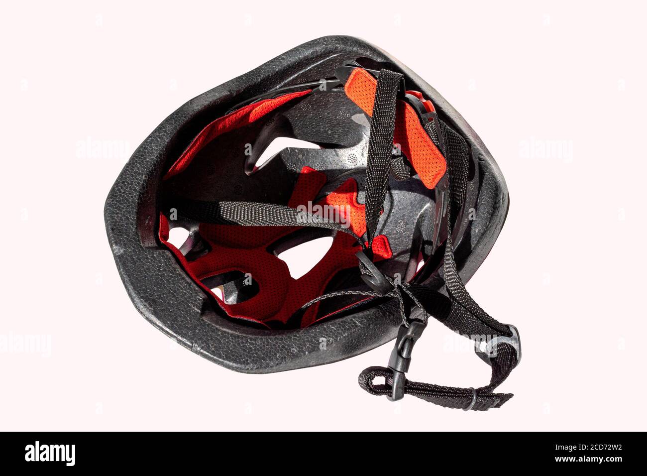 child safety helmet. inside view. isolate on white background Stock ...