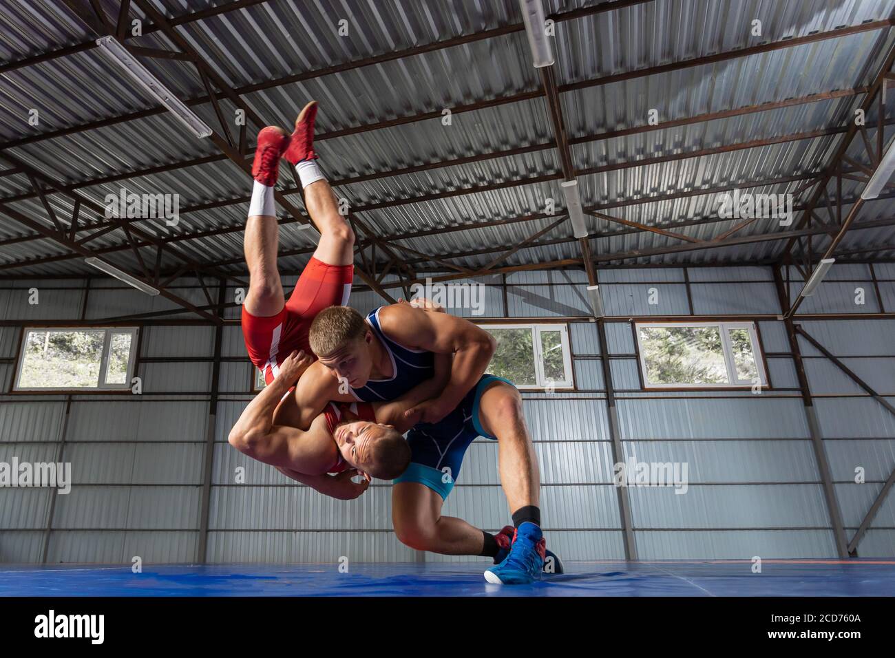 Reversible Red And Blue Wrestling Singlet Freestyle And Greco-Roman ...