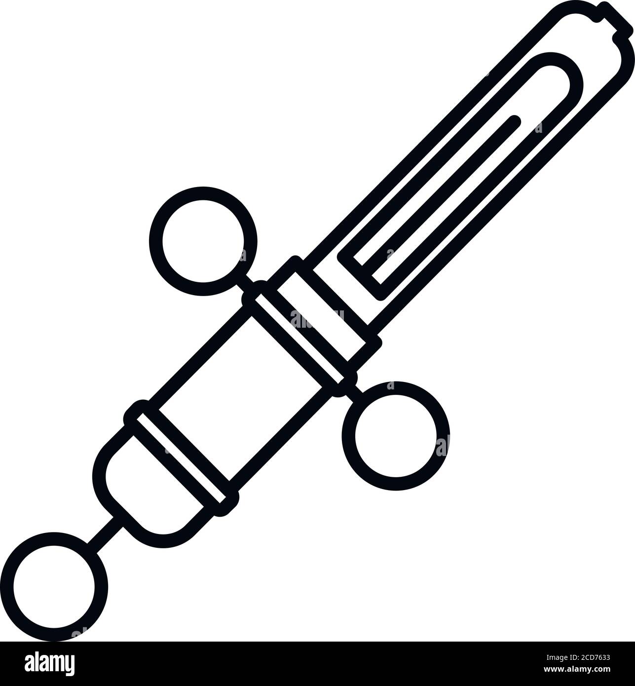 Dentist anesthesia syringe icon. Outline dentist anesthesia syringe ...