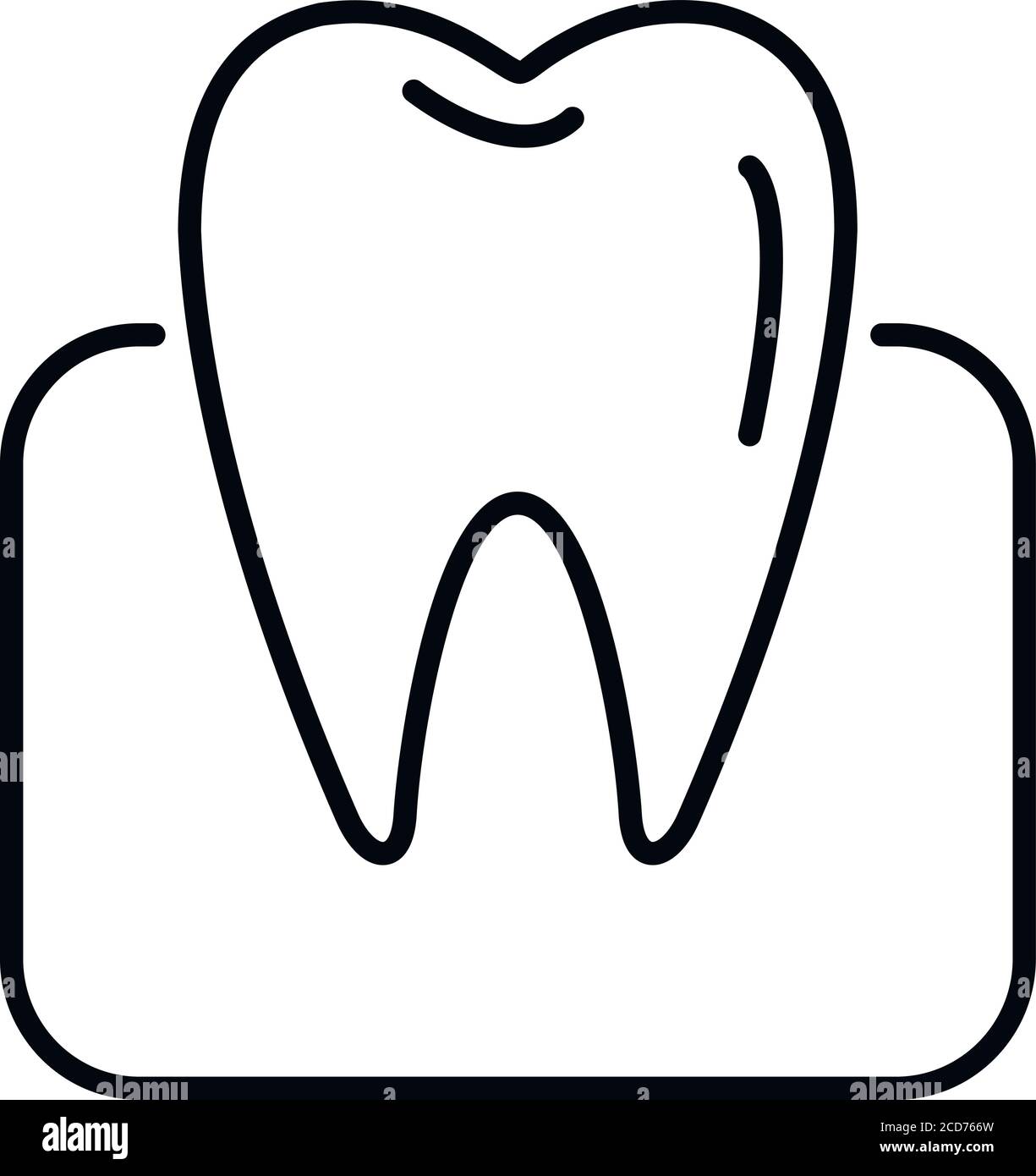 Healthy tooth icon. Outline healthy tooth vector icon for web design ...
