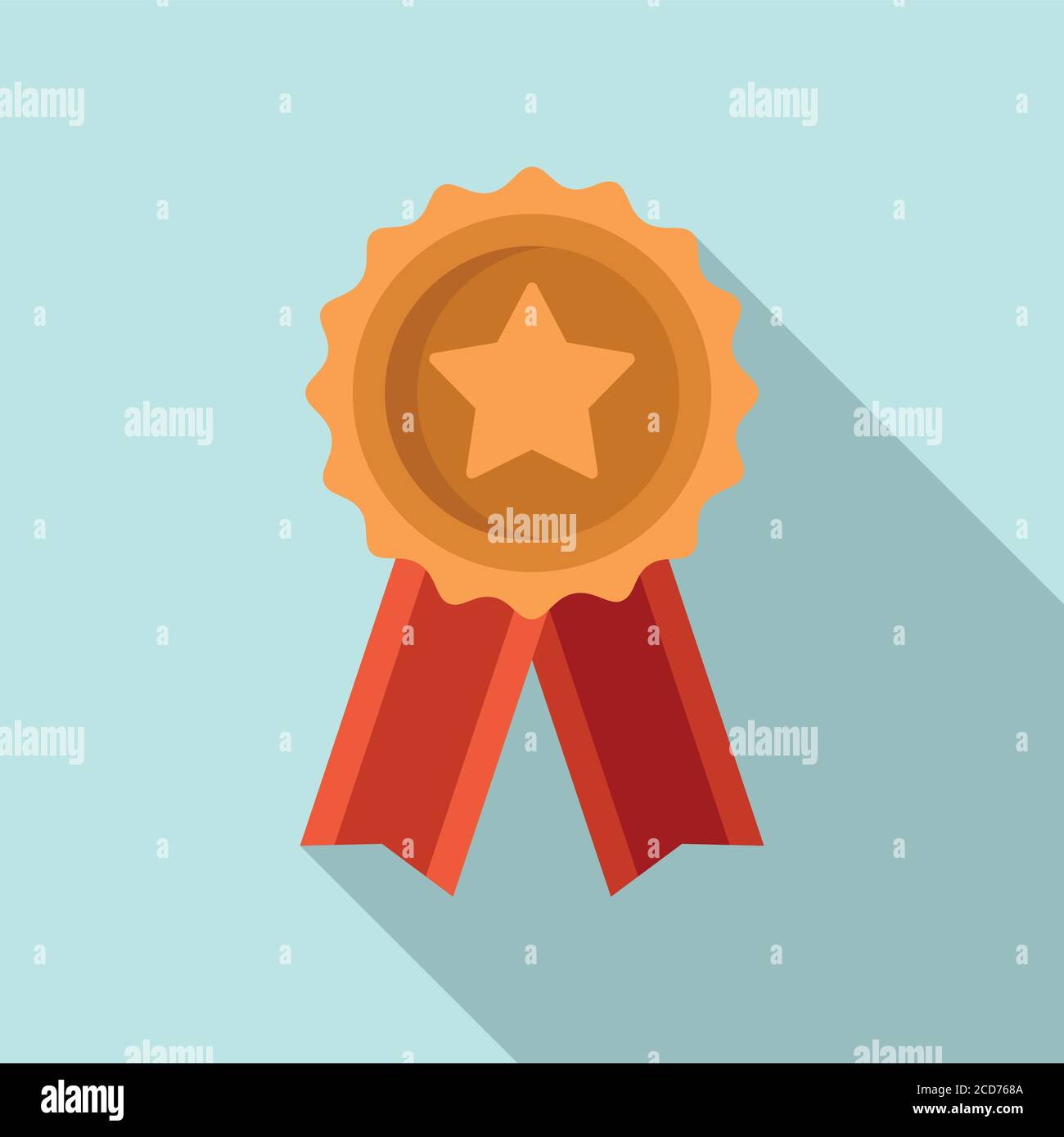 Mission completed emblem icon. Flat illustration of mission completed ...