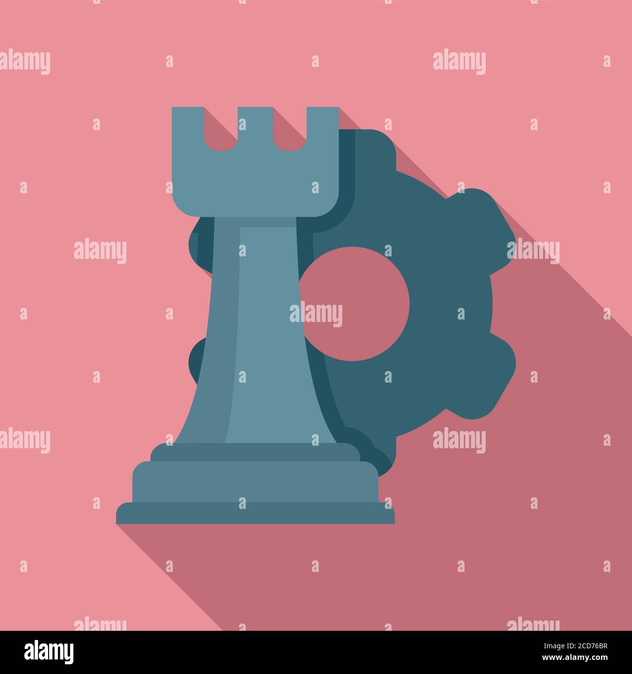 Mission chess rock icon. Flat illustration of mission chess rock vector ...