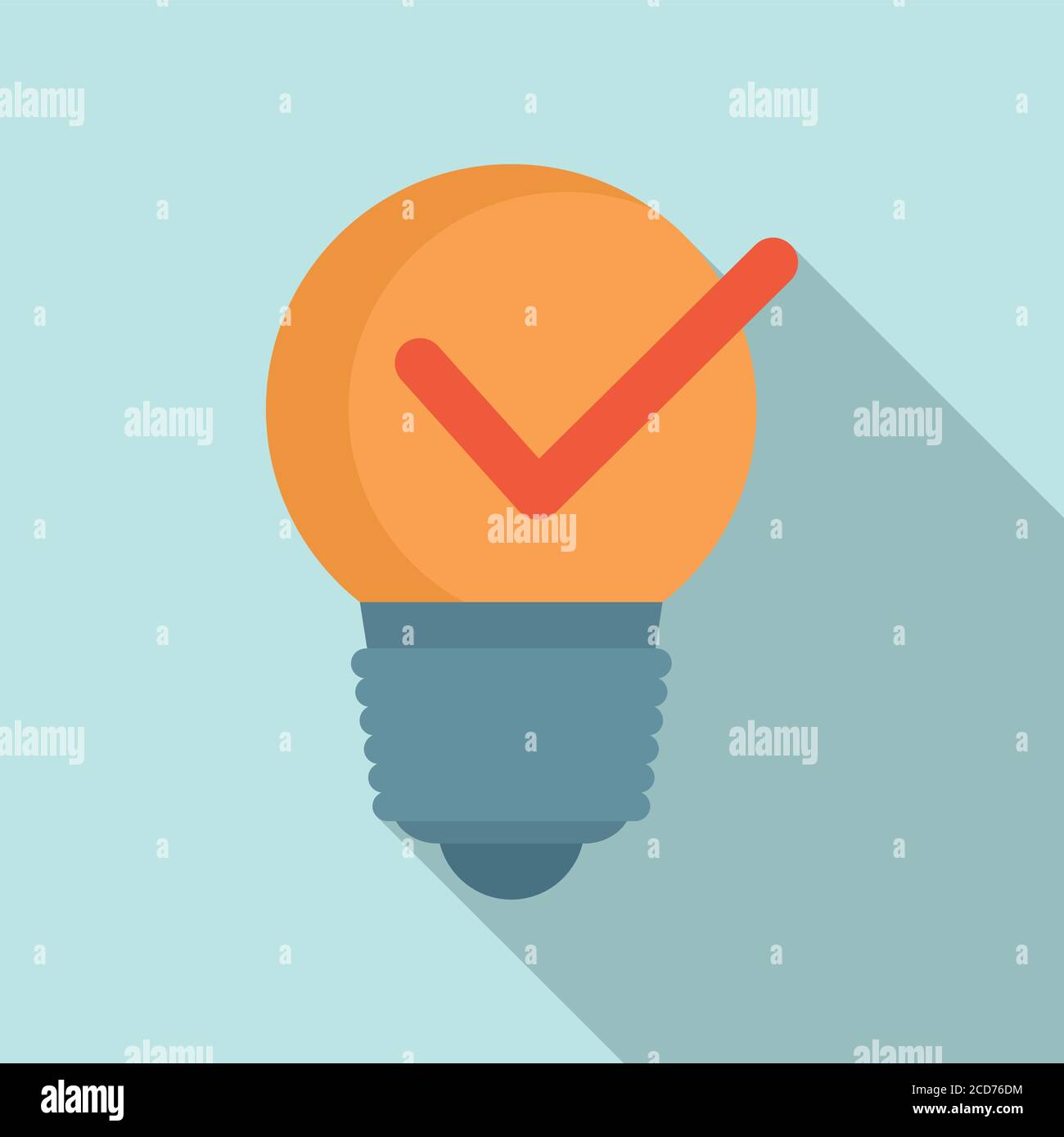 Bulb idea mission icon. Flat illustration of bulb idea mission vector ...