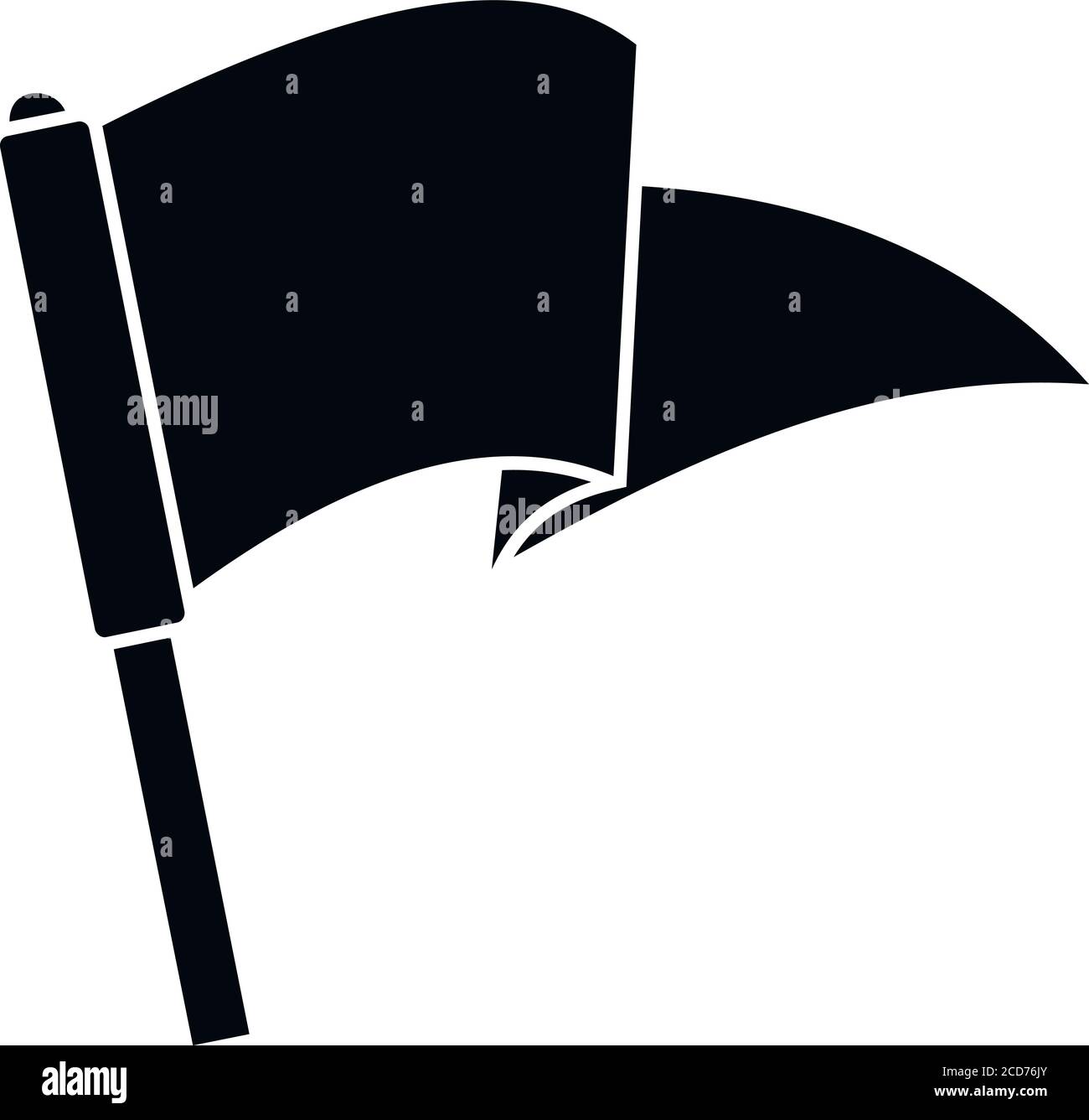 Flag mission icon. Simple illustration of flag mission vector icon for ...