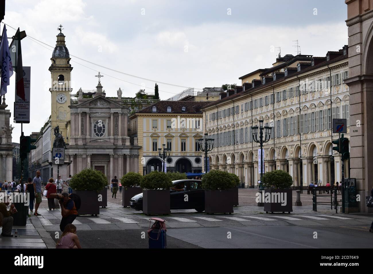 Turin, Italy - June 2, 2018 - The beautiful old city centre of Turin ...