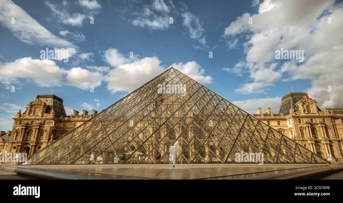 symmetrical French architecture at the Louvre Museum Stock Photo - Alamy