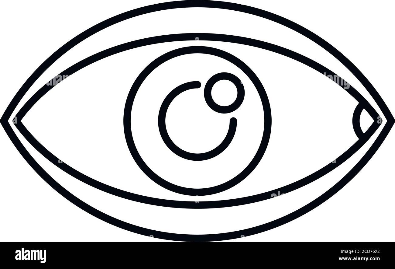 Mission eye icon. Outline mission eye vector icon for web design ...