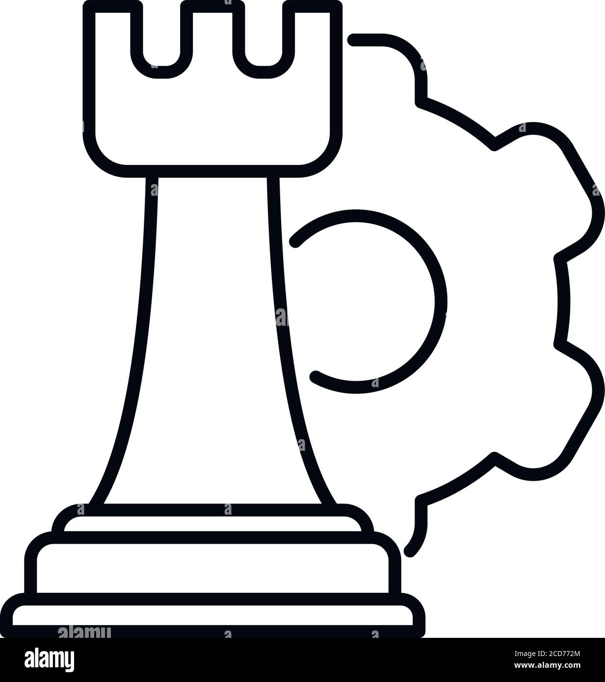 Mission chess rock icon. Outline mission chess rock vector icon for web ...