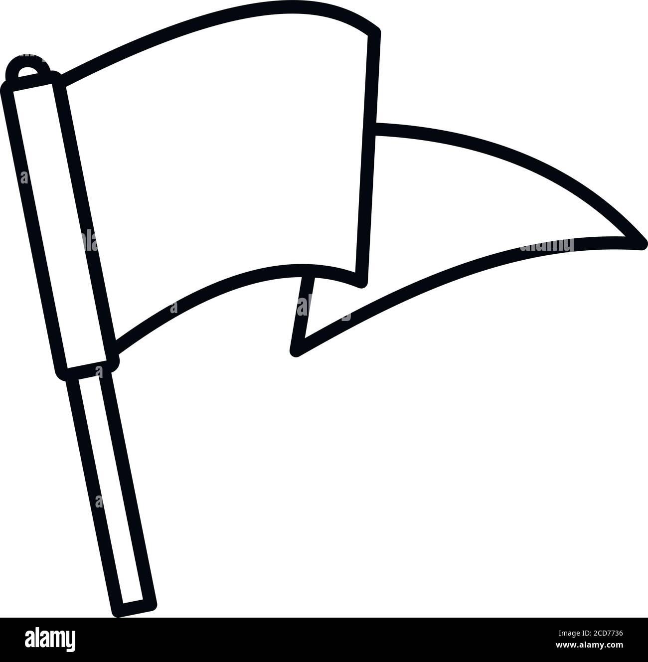 Flag mission icon. Outline flag mission vector icon for web design ...