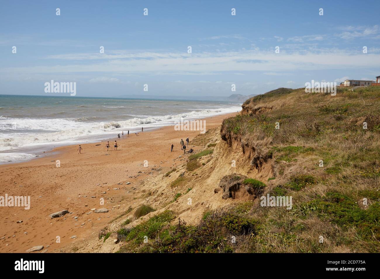 The beautiful and long stretch of Hive Beach in Dorset, UK Stock Photo ...