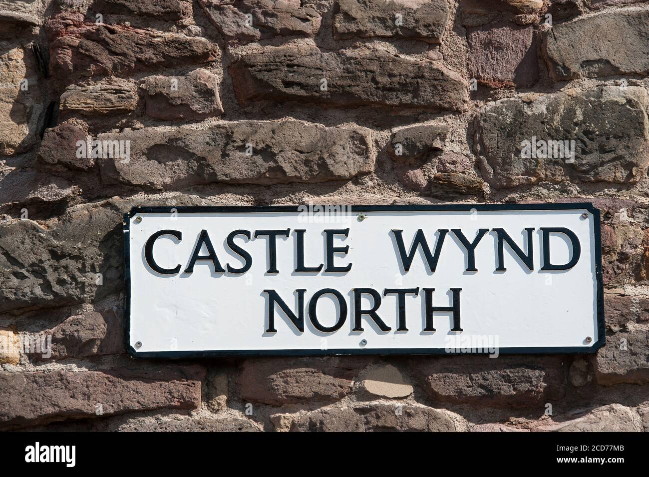 Street Sign on Castle Wynd North in the city of Edinburgh, Scotland ...