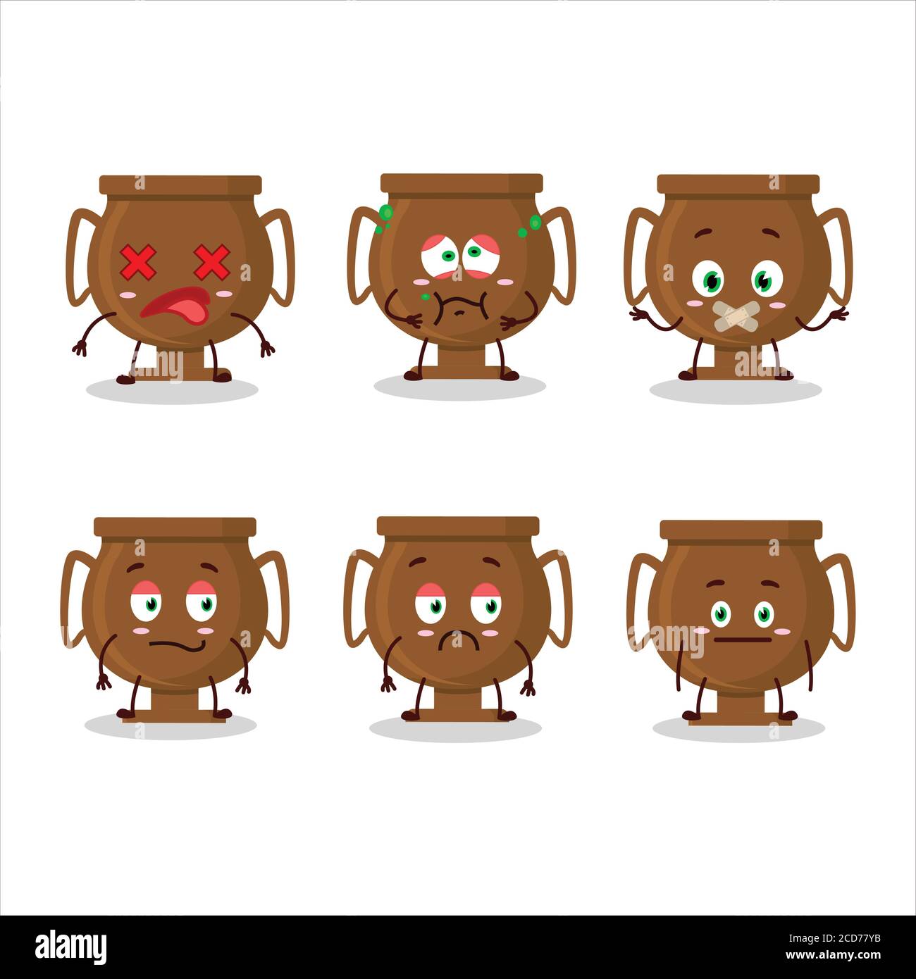 Bronze trophy cartoon character with nope expression Stock Vector Image ...