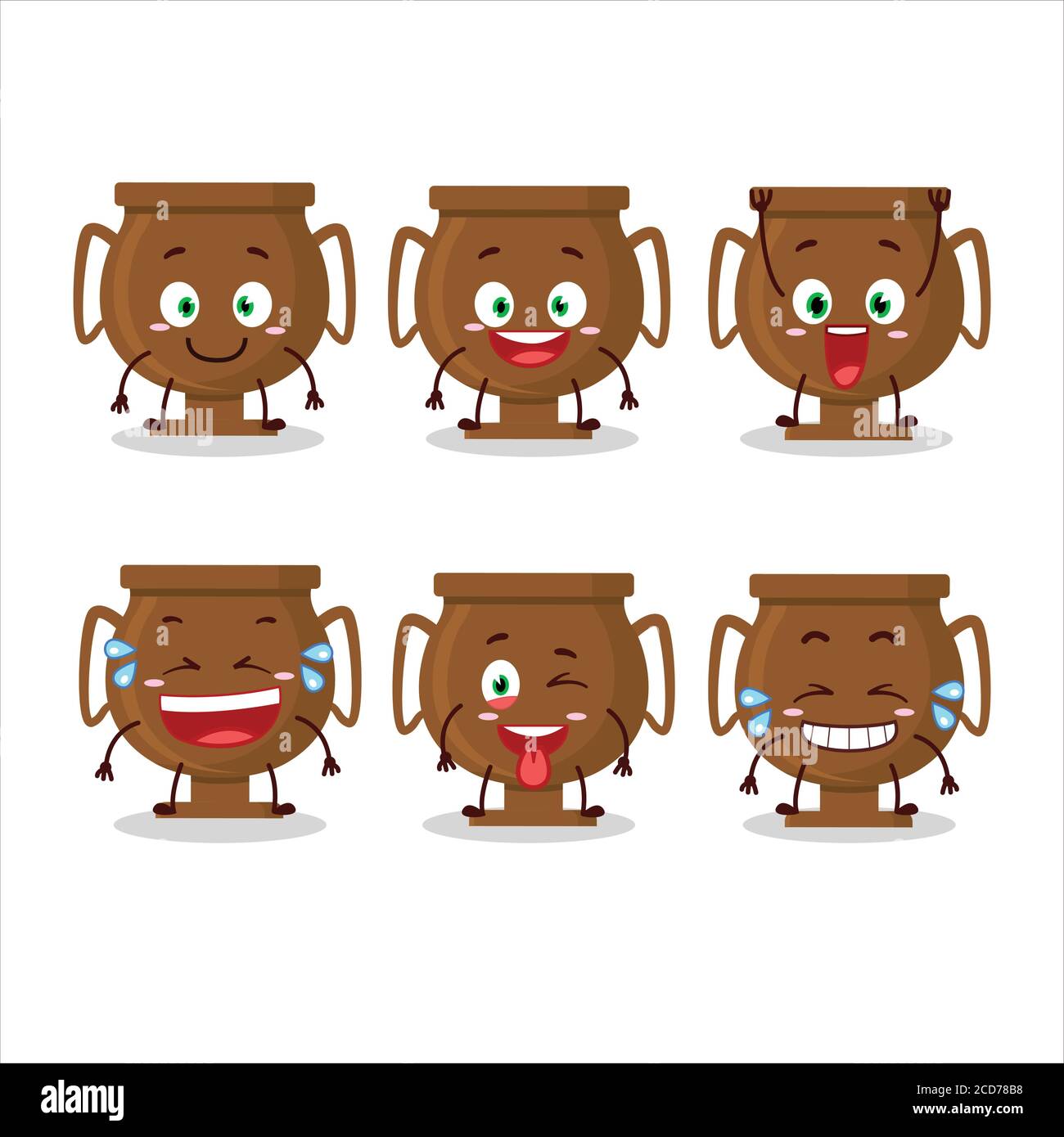Cartoon character of bronze trophy with smile expression Stock Vector ...