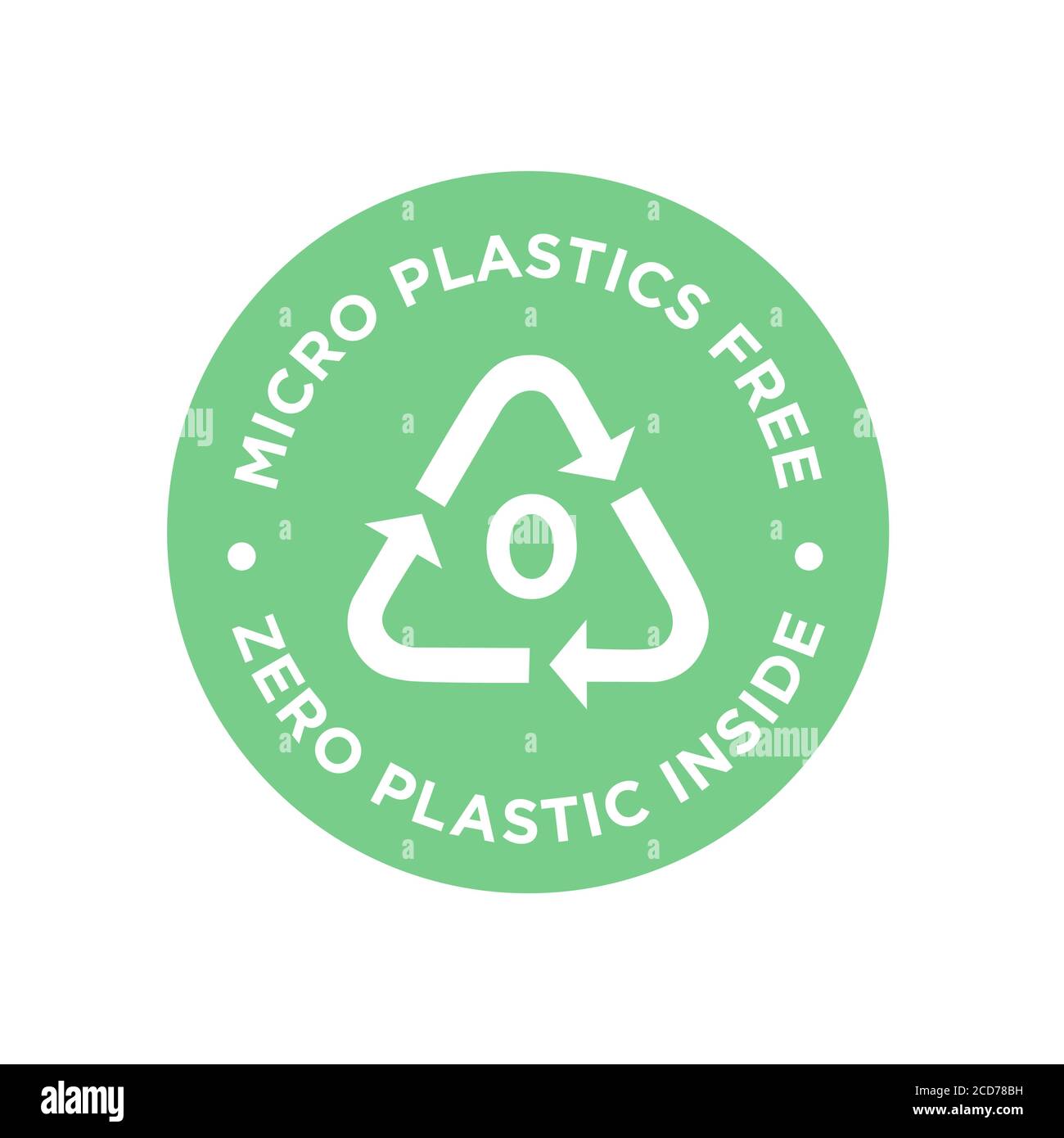 Micro plastics free icon. Zero plastic inside symbol Stock Vector Image ...