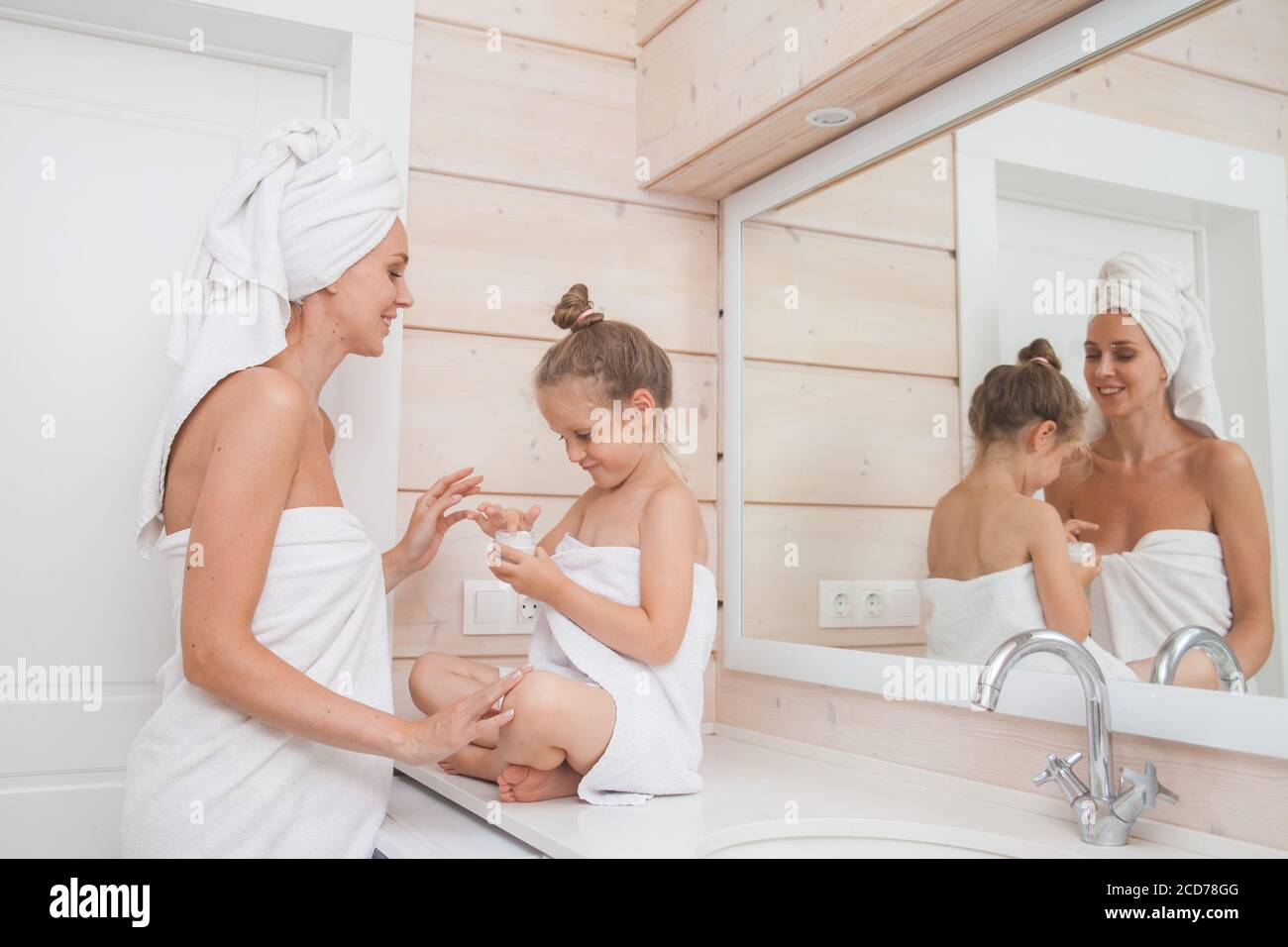 Daughter Getting A Bath