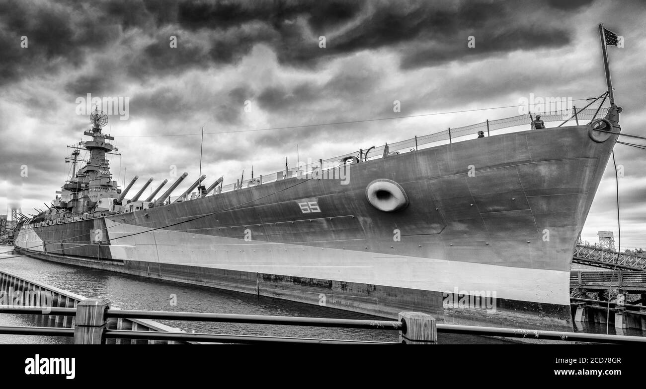 Wilmington, North Carolina/USA August 5 2019: USS North Carolina (BB-55 ...