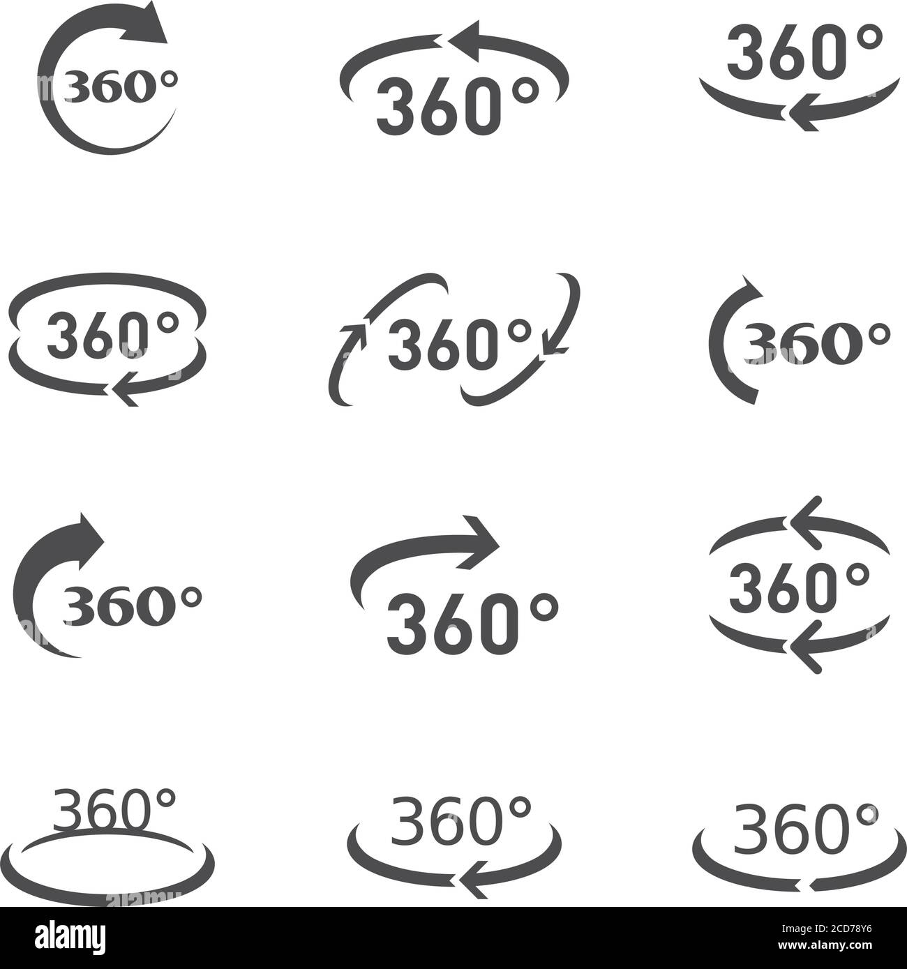 360 degree circular rotation. Set vector arrows. Refresh and reload ...