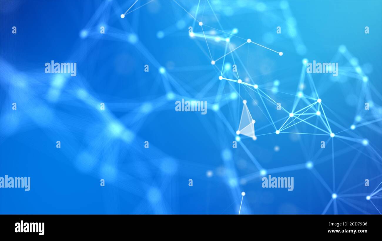 Abstract background Dot and connect line for cyber technology ...