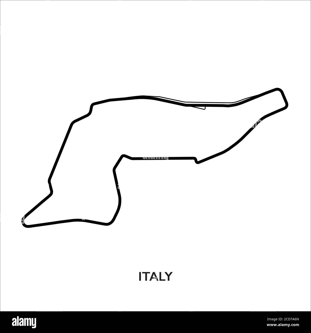Enzo circuit, Italy. Motorsport race track vector map Stock Vector ...