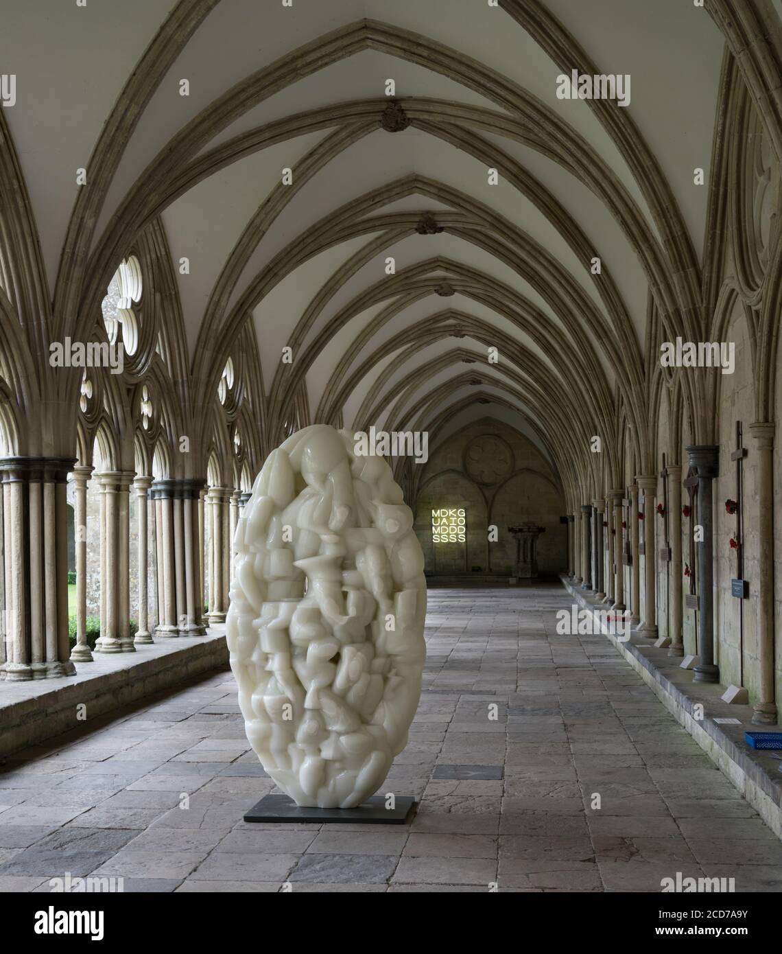 The artwork installation Sail by Sir Tony Cragg in the Cloisters of ...