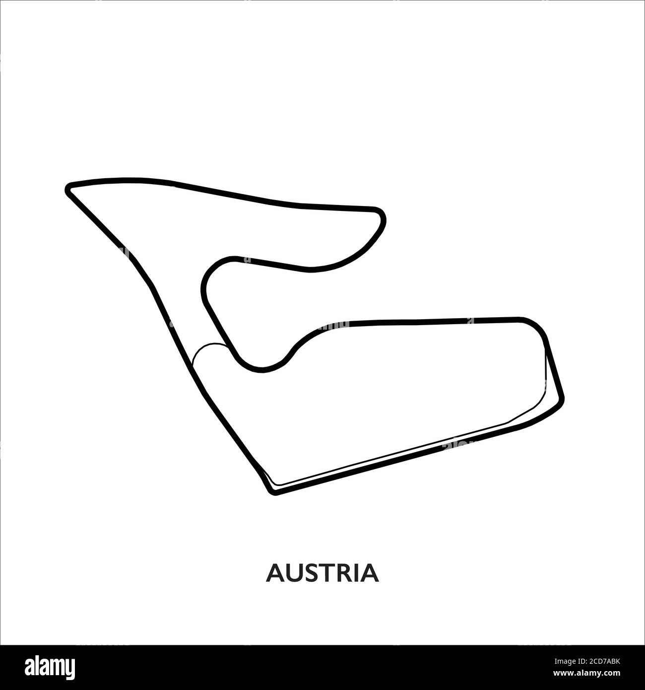 Austria circuit. Motorsport race track vector map Stock Vector Image ...