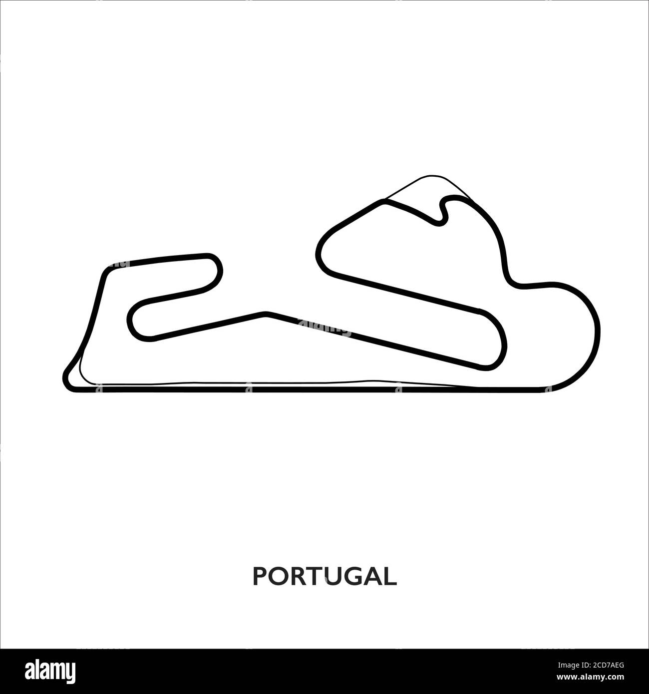 Lisbon circuit, Portugal. Motorsport race track vector map Stock Vector ...