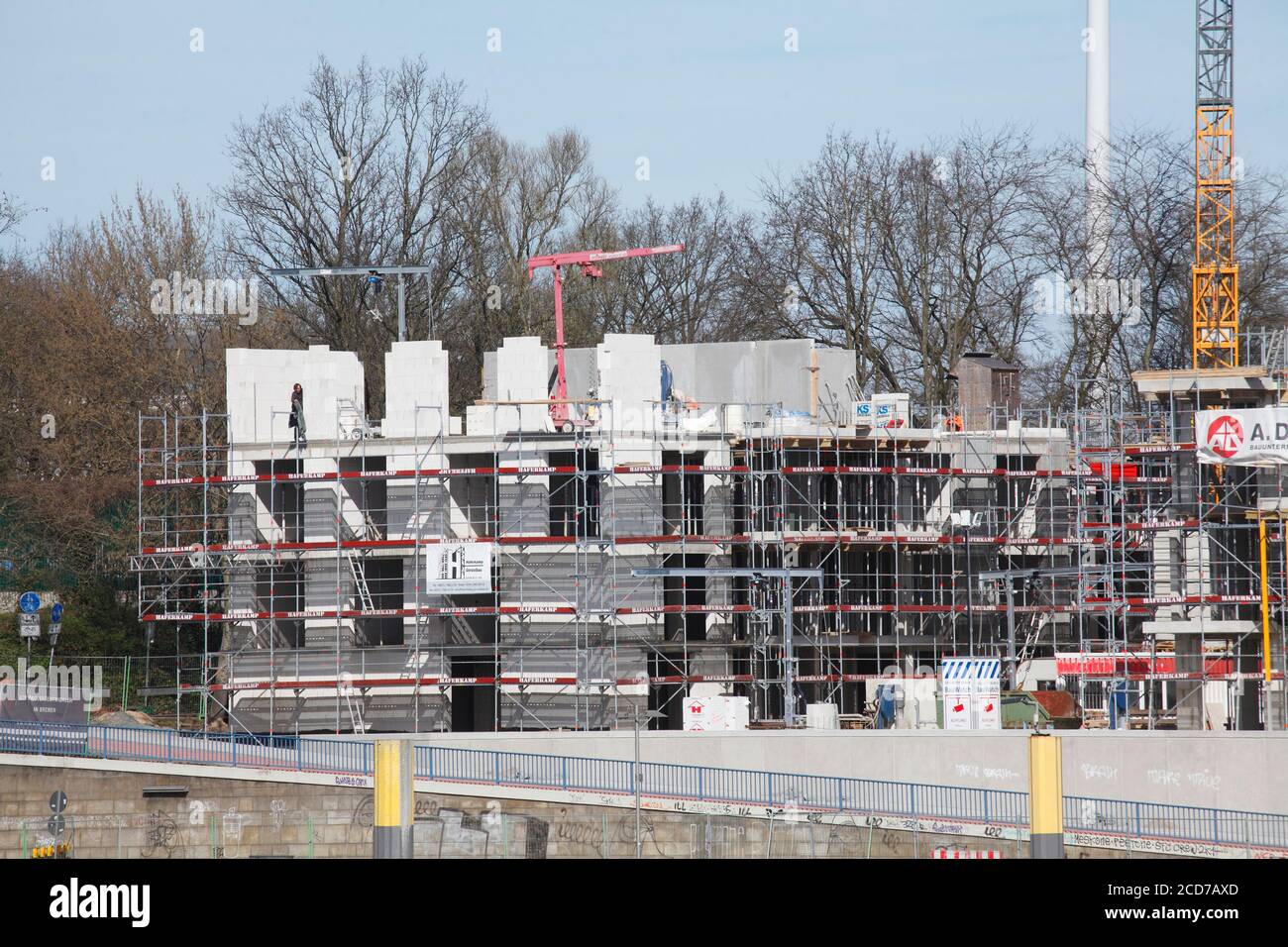 Construction site, residential buildings, shell, Stephaniviertel ...
