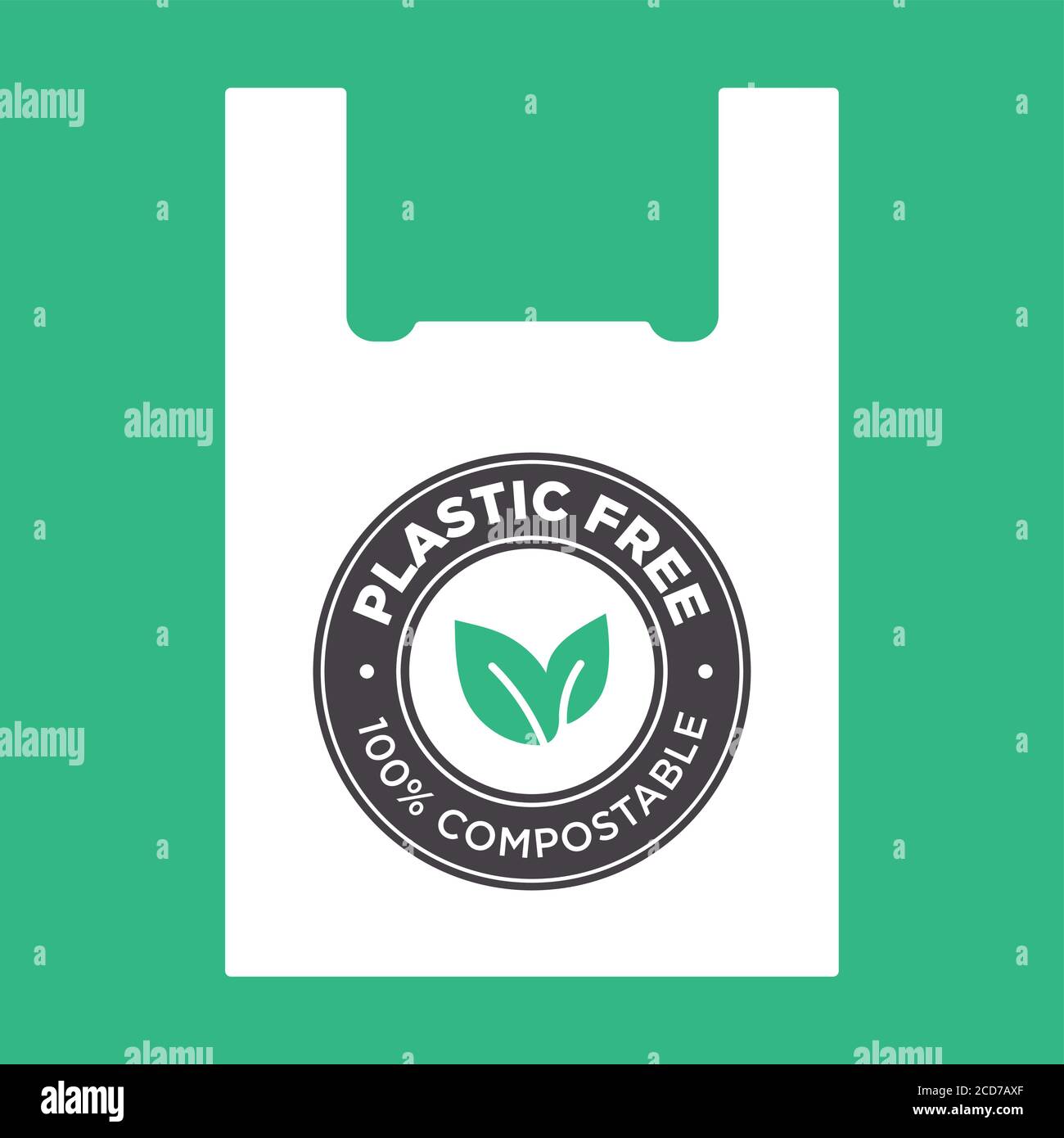 Compostable green bag Stock Vector Images - Alamy