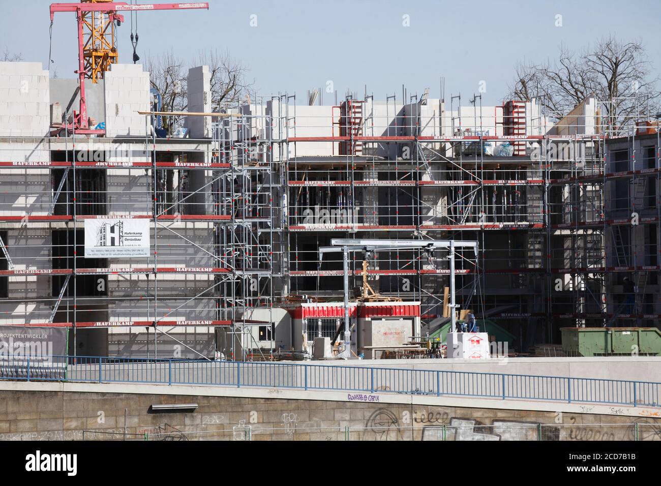 Construction site, residential buildings, shell, Stephaniviertel ...