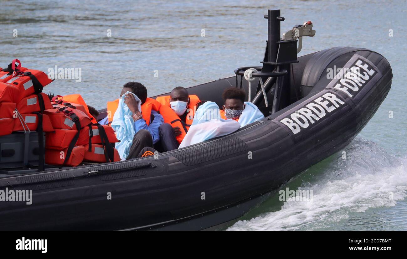 Border force officers following some small boat incidents hi-res stock ...