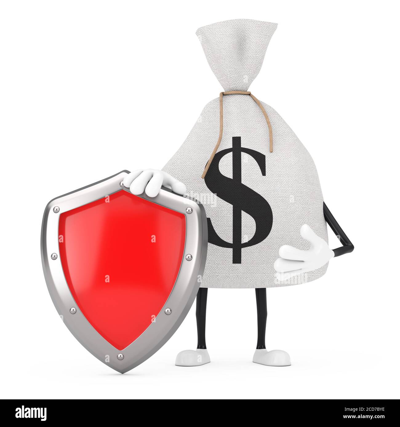 Tied Rustic Canvas Linen Money Sack or Money Bag and Dollar Sign ...