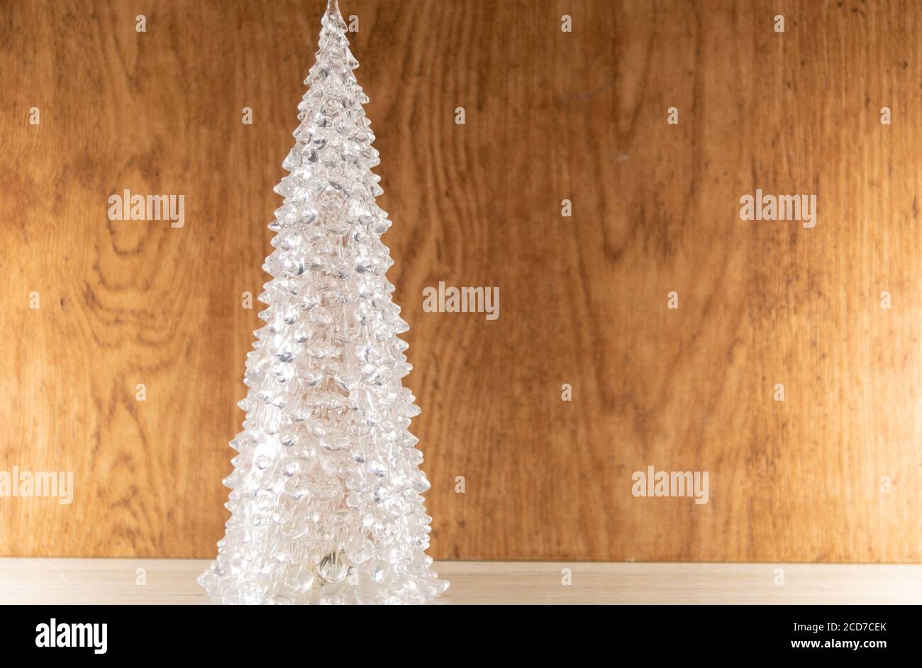 Stylized and white Christmas tree. With a neutral color, the white ...