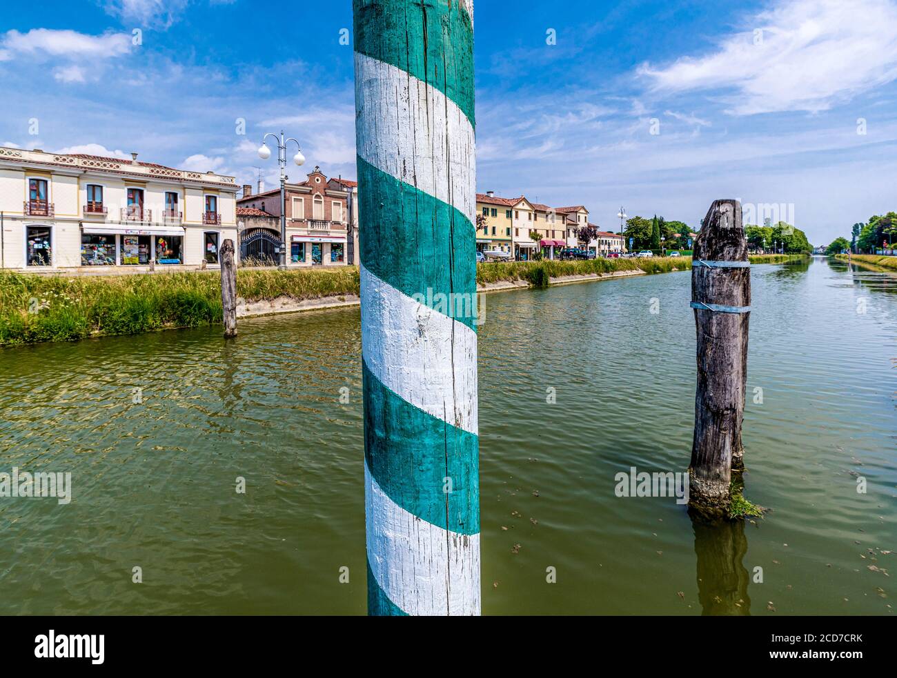 Italy Veneto Riviera del Brenta - Mira - view with Brenta river Stock ...