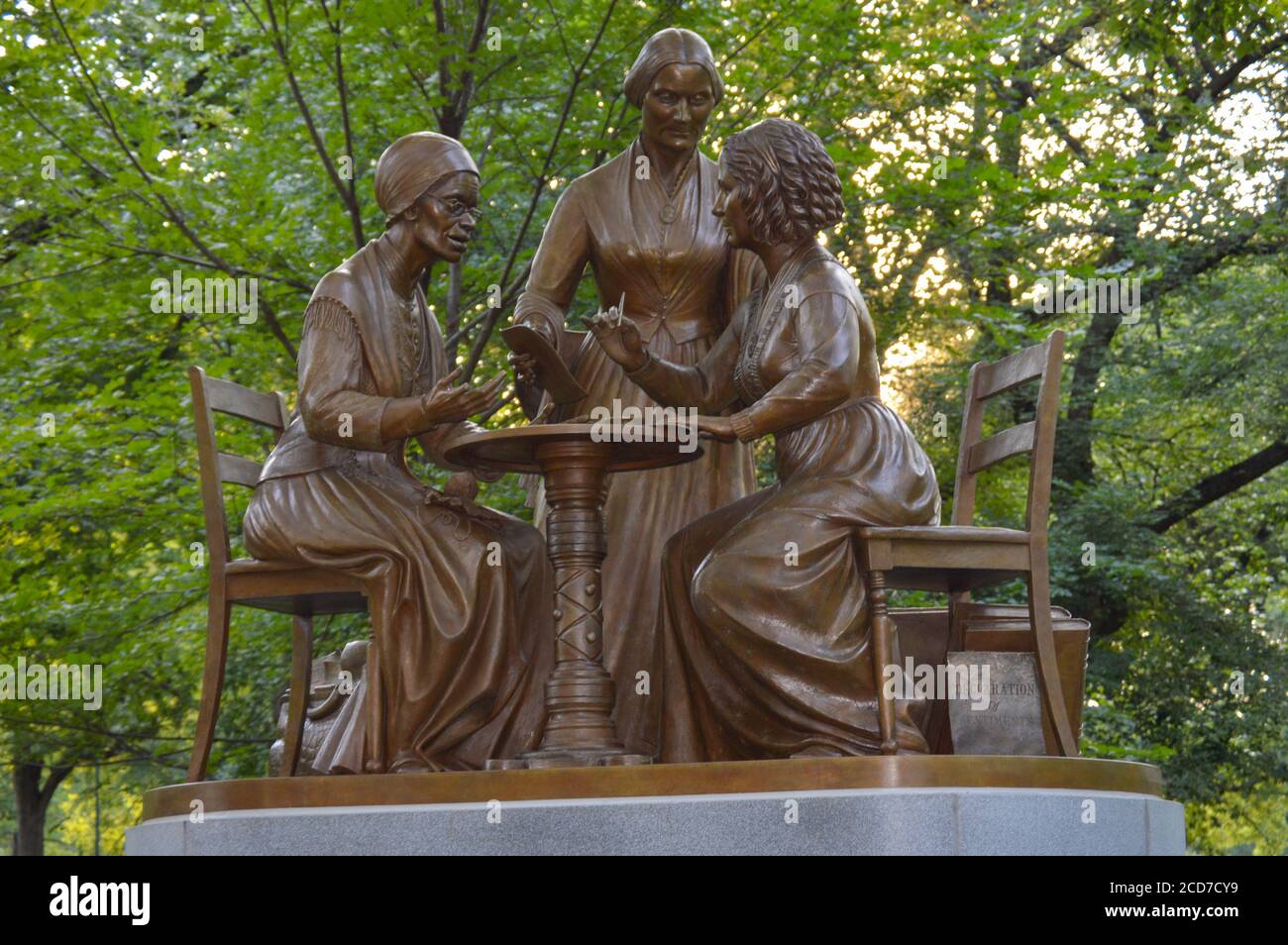 New York, United States. 27th Aug, 2020. Statue of women's rights ...