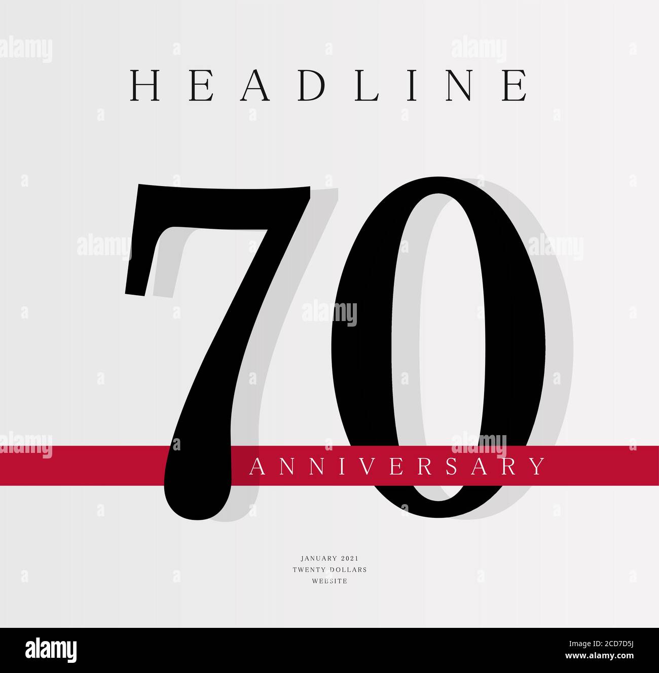 70th Anniversary banner template, journal cover design template ...