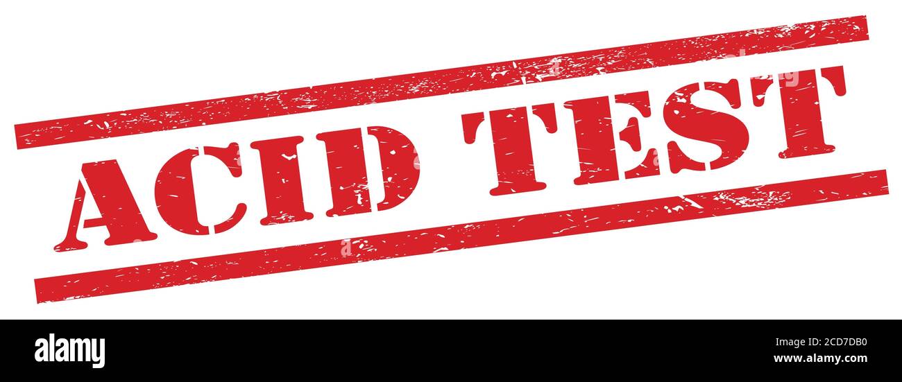 ACID TEST text on red grungy rectangle stamp Stock Photo - Alamy