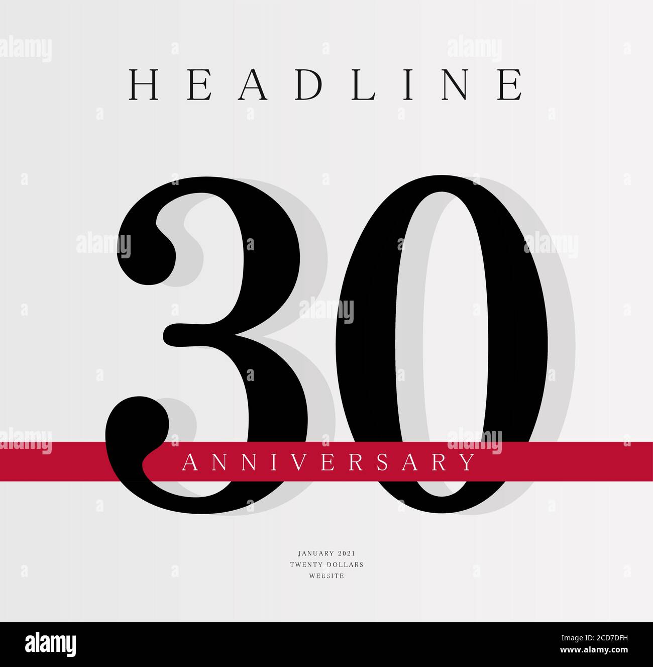 30th Anniversary banner template, journal cover design template ...