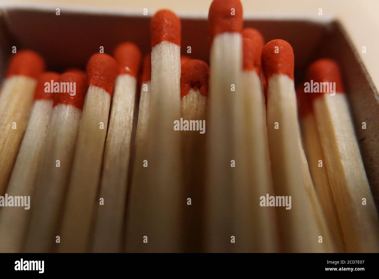 Red matchsticks in a box hi-res stock photography and images - Alamy