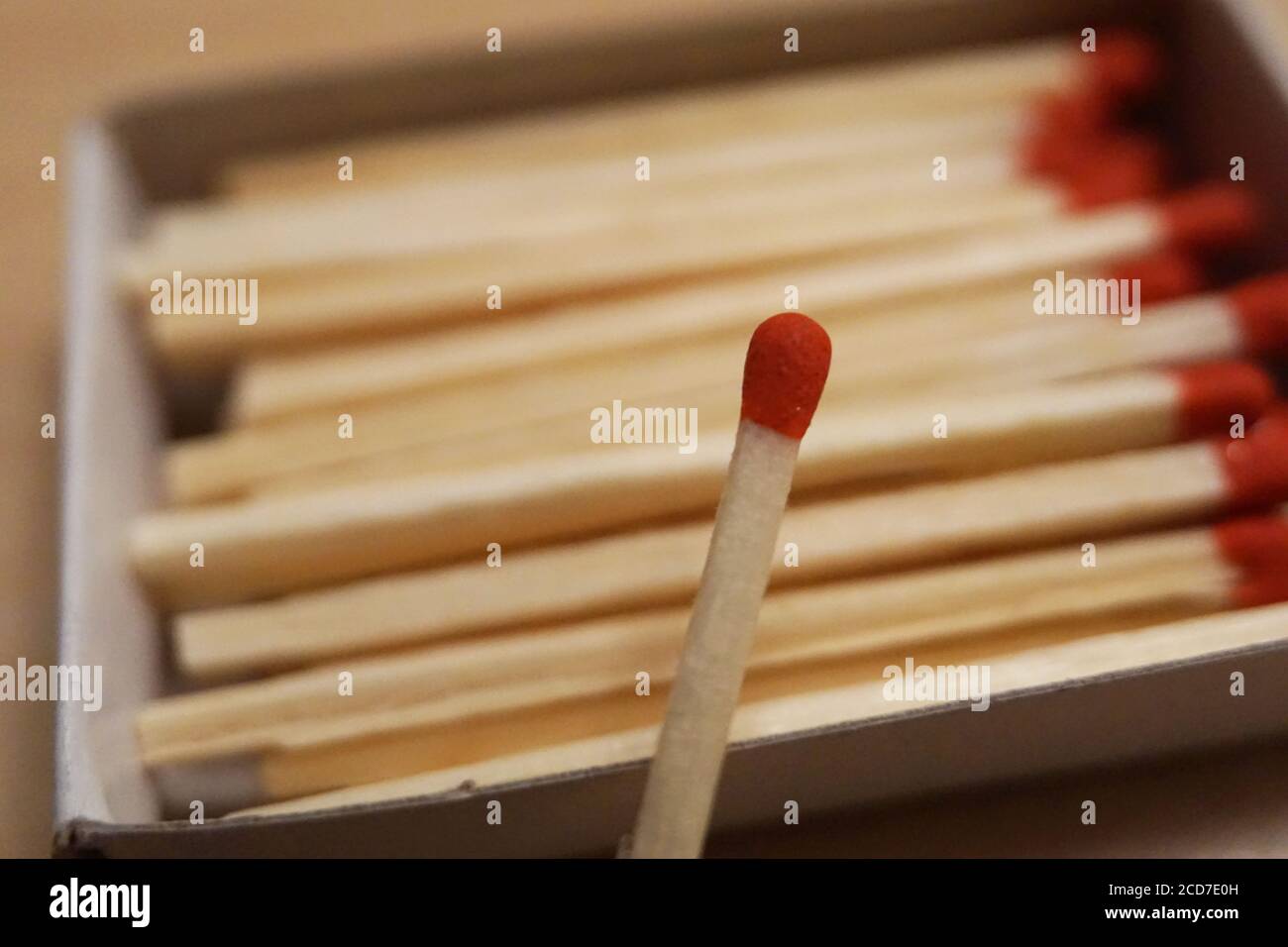 Red matchsticks in a box hi-res stock photography and images - Alamy