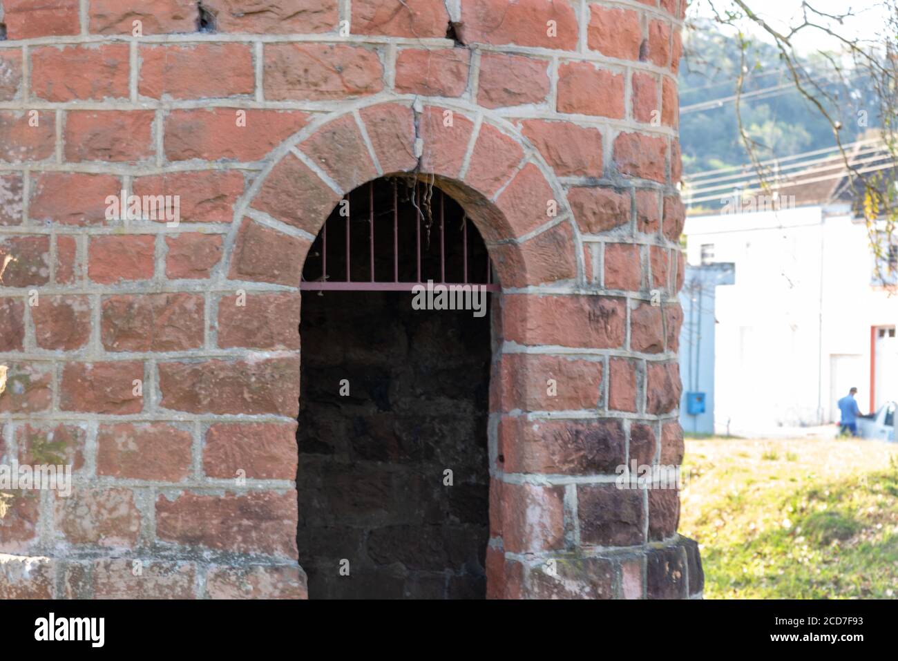 An old water tank used as a support structure to supply the old coal ...