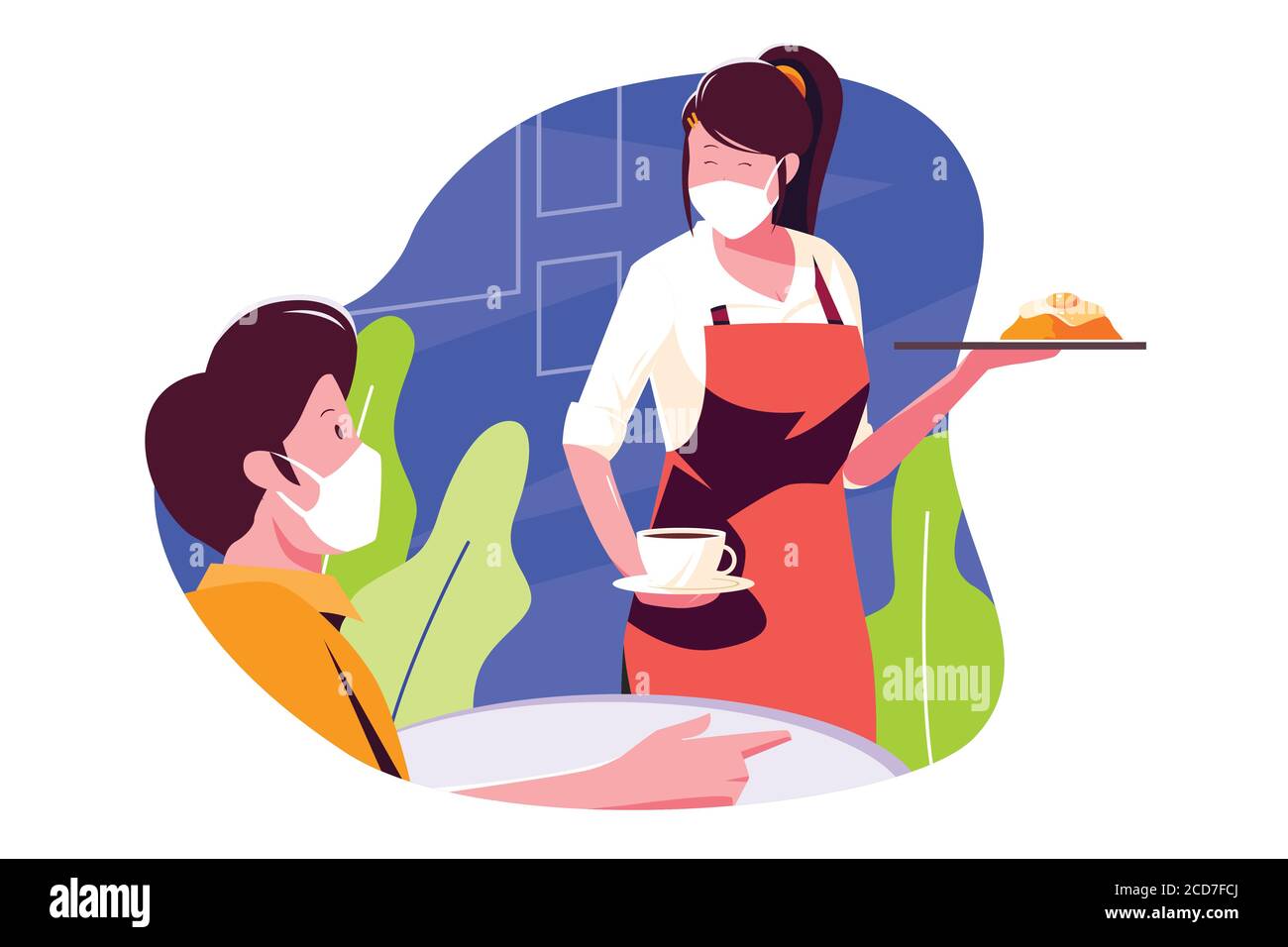 Restaurants serving service Stock Vector Images - Alamy