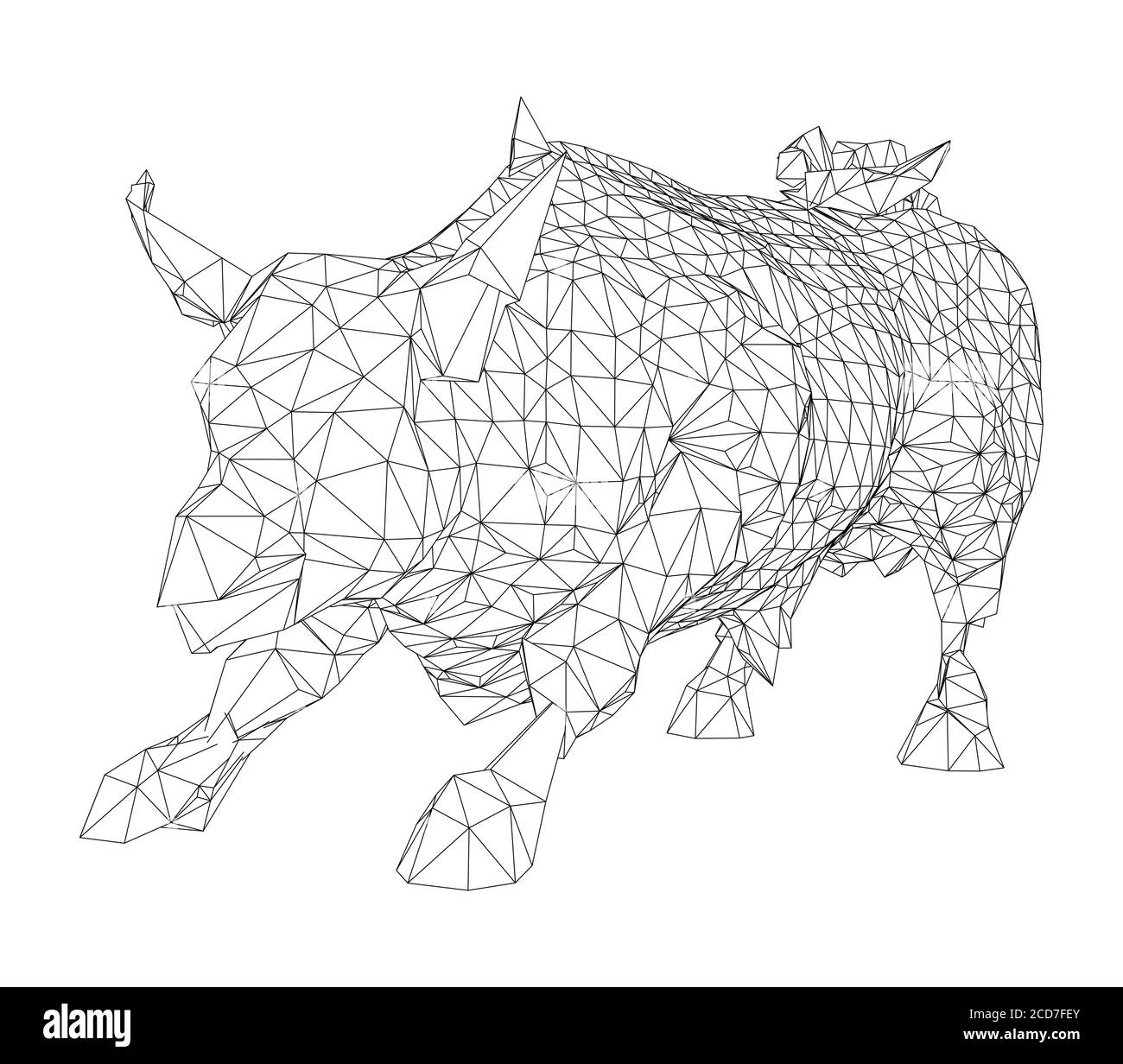 Bull statue wall street Stock Vector Images - Alamy