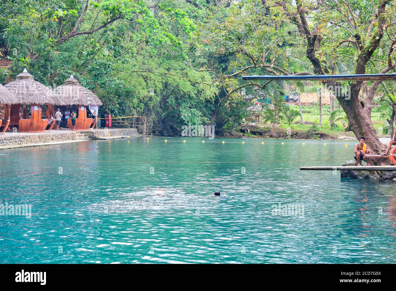 Panay, Philippines - Jan 23, 2020: malumpati Cold Spring campground ...
