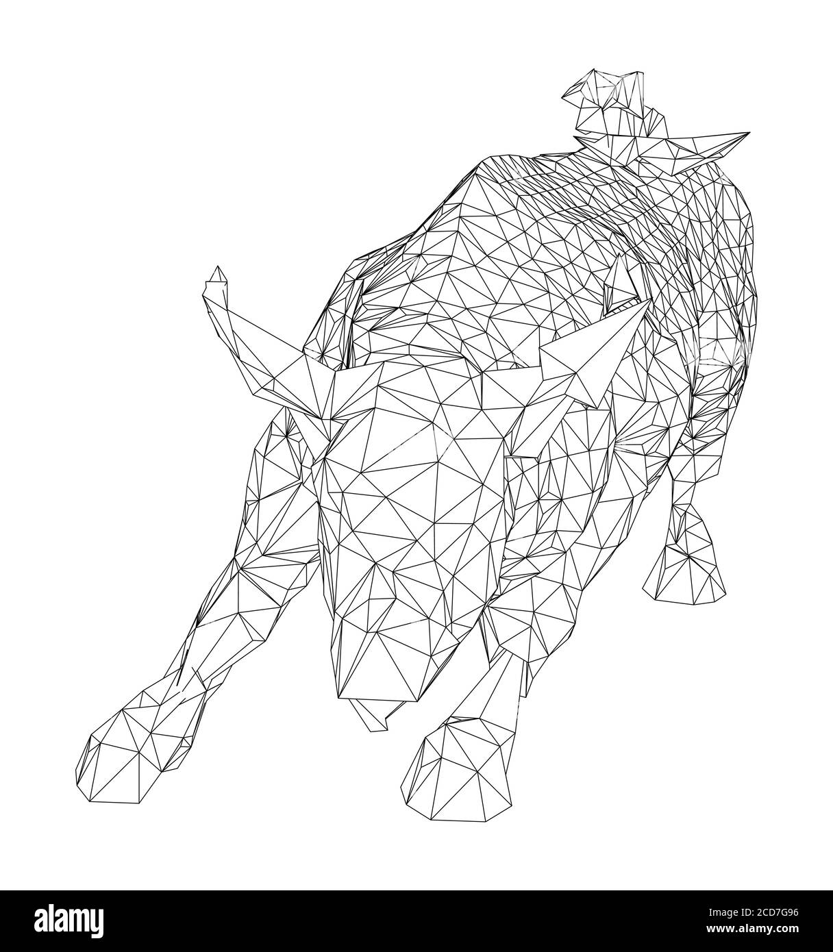 The Charging Bull. Vector Stock Vector Image & Art - Alamy