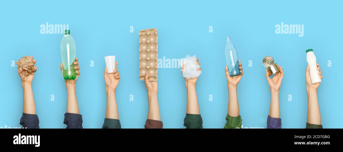 Paper glass plastic metal hi-res stock photography and images - Alamy
