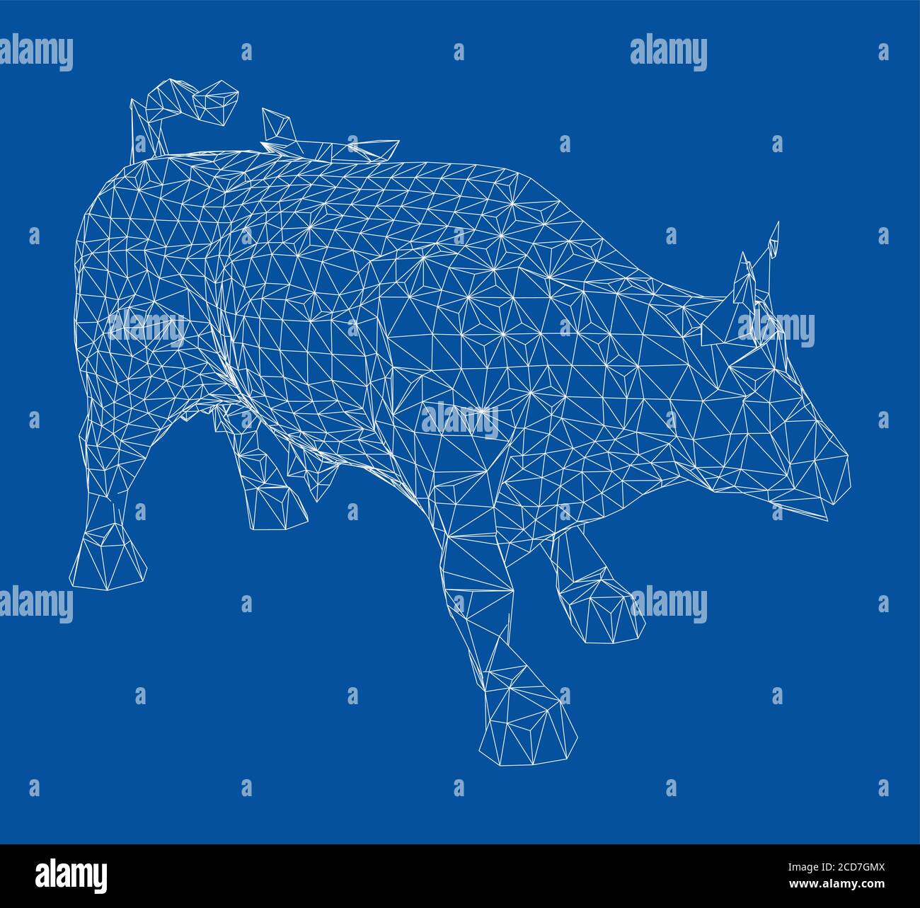 The Charging Bull. Vector Stock Vector Image & Art - Alamy